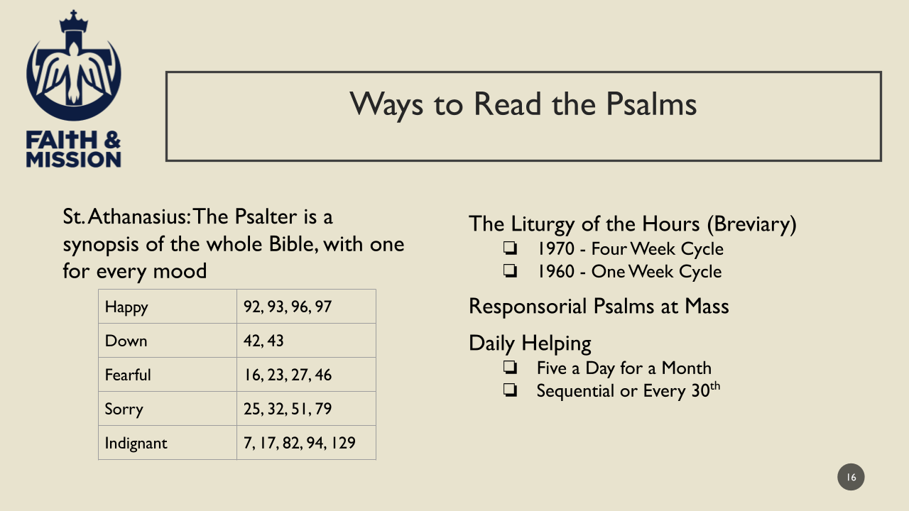 Ways to Read the Psalter – Bound in Love